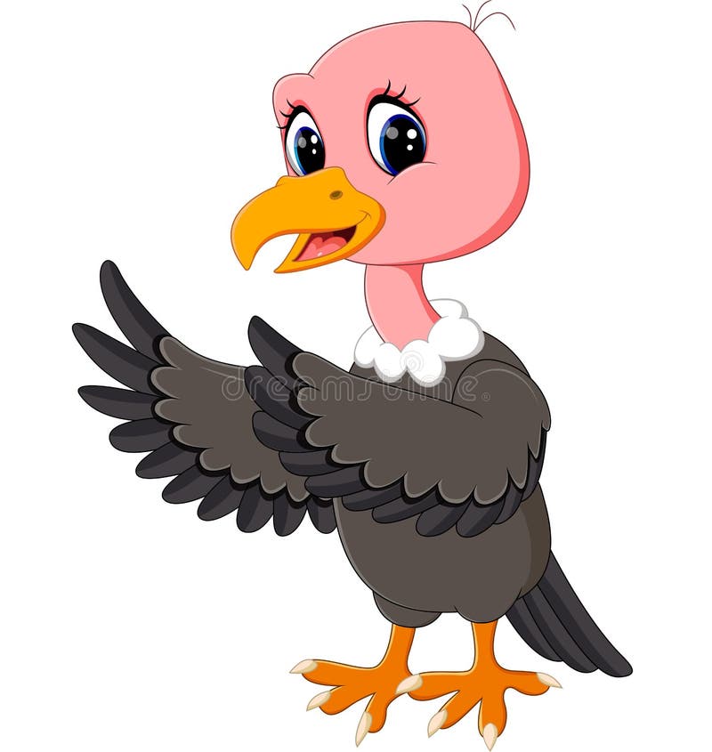 Vulture cartoon stock vector. Illustration of cheerful - 74624213