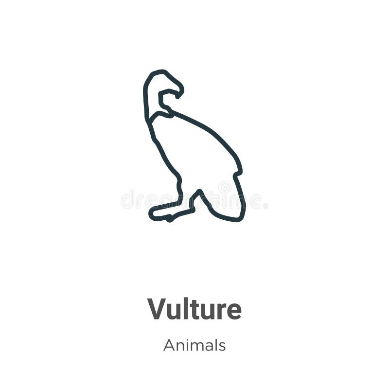 Vulture Outline Vector Icon. Thin Line Black Vulture Icon, Flat Vector Simple Element ...