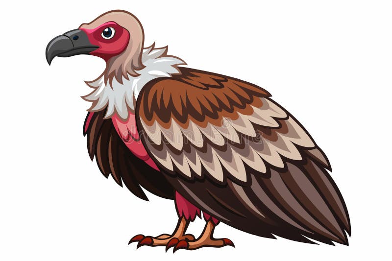 The Vulture Poses with Its Rich Plumage and Sharp Beak, Showcasing Its ...