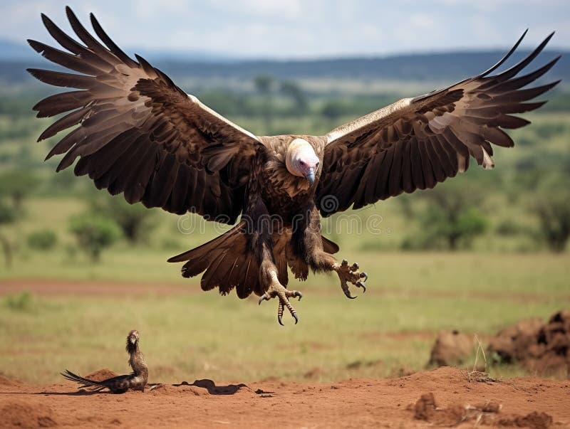 Vulture stock illustration. Illustration of carcass - 293692775