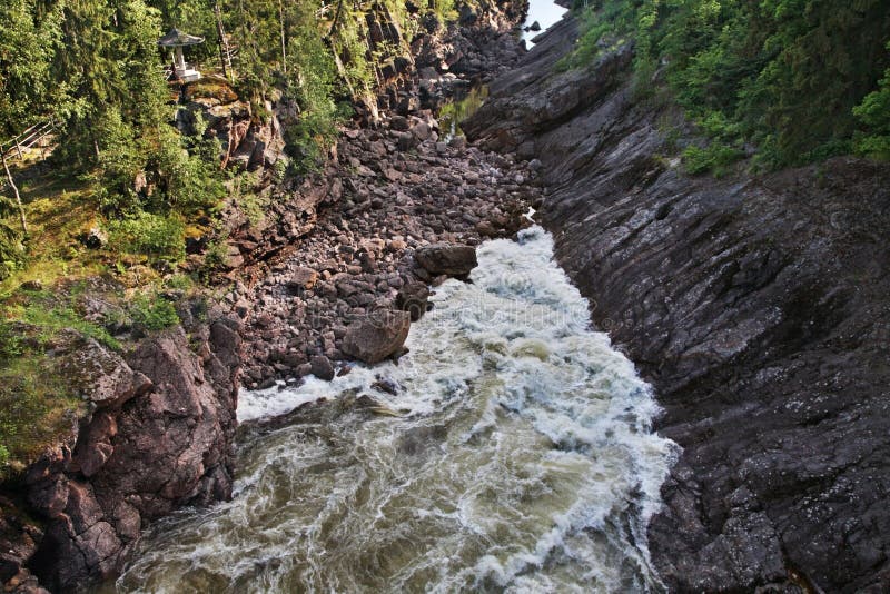 Vuoksi River in Imatra. Finland Stock Photo - Image of pine, nature ...