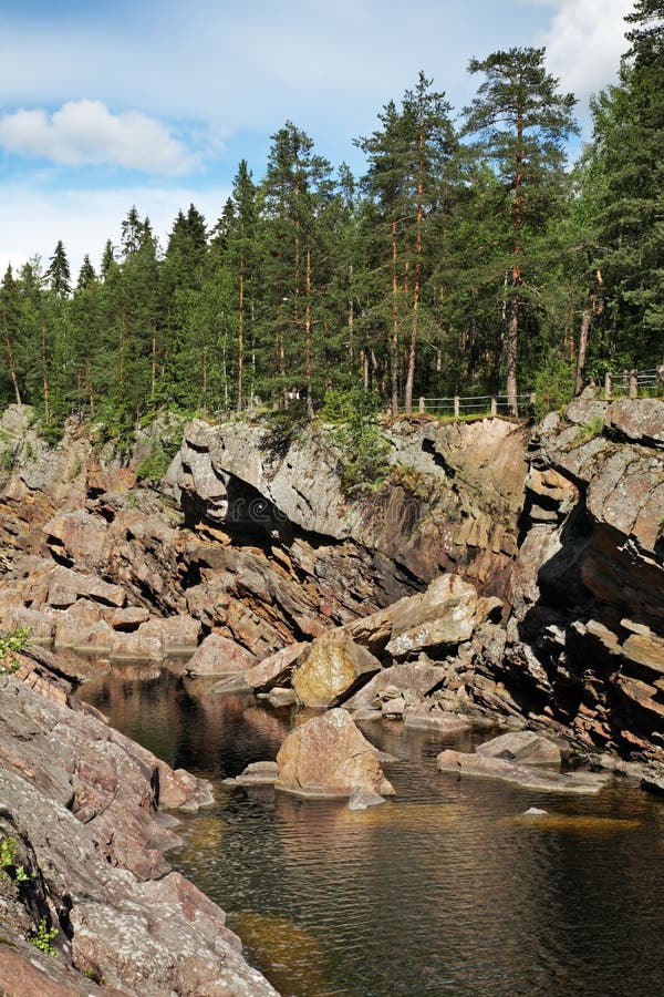 Vuoksi River in Imatra. Finland Stock Photo - Image of stone, finnish ...