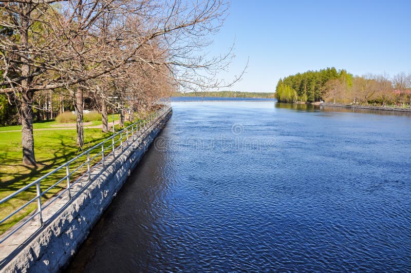 Vuoksi River in Imatra, South-east Finland Stock Photo - Image of ...