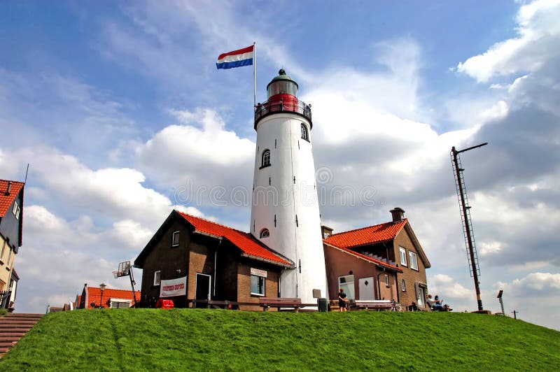 Vuurtoren Van Urk - Urk - Holland Stock Afbeelding - Image of bouw ...