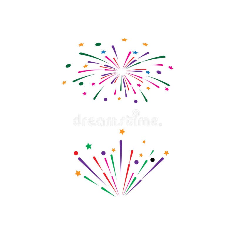 Vuurwerklogo Vectorsymbool vector illustratie. Illustration of ...