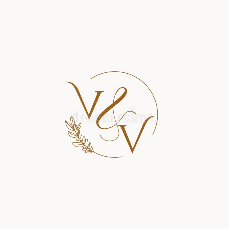 VV Initial Wedding Monogram Logo Stock Illustration - Illustration of ...
