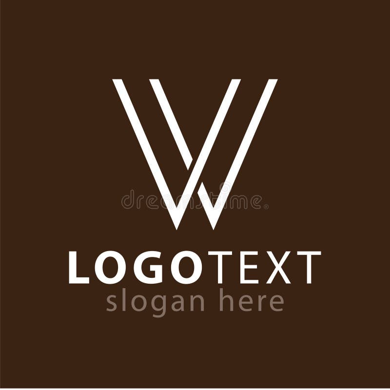 VV Letter Line Logo Element Stock Vector - Illustration of element ...