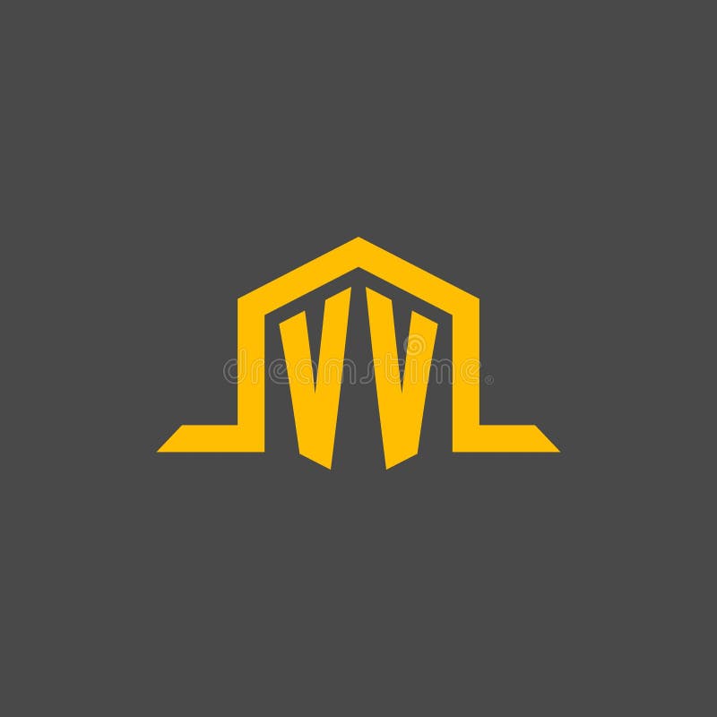 VV Monogram Initial Logo with Hexagon Style Design Stock Vector ...