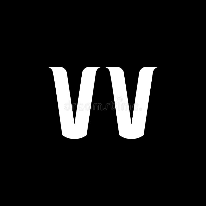 VV V V Letter Logo Design. Initial Letter VV Linked Circle Uppercase ...