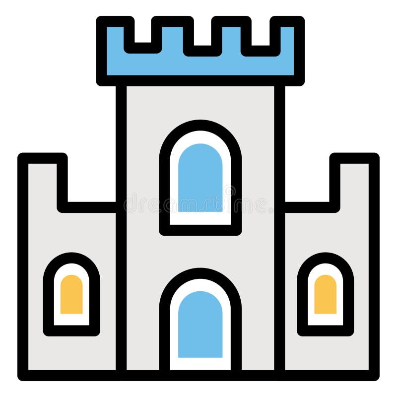 Basic RGB Castle, Cottage Vector Icon Which Can Easily Modify or Edit ...