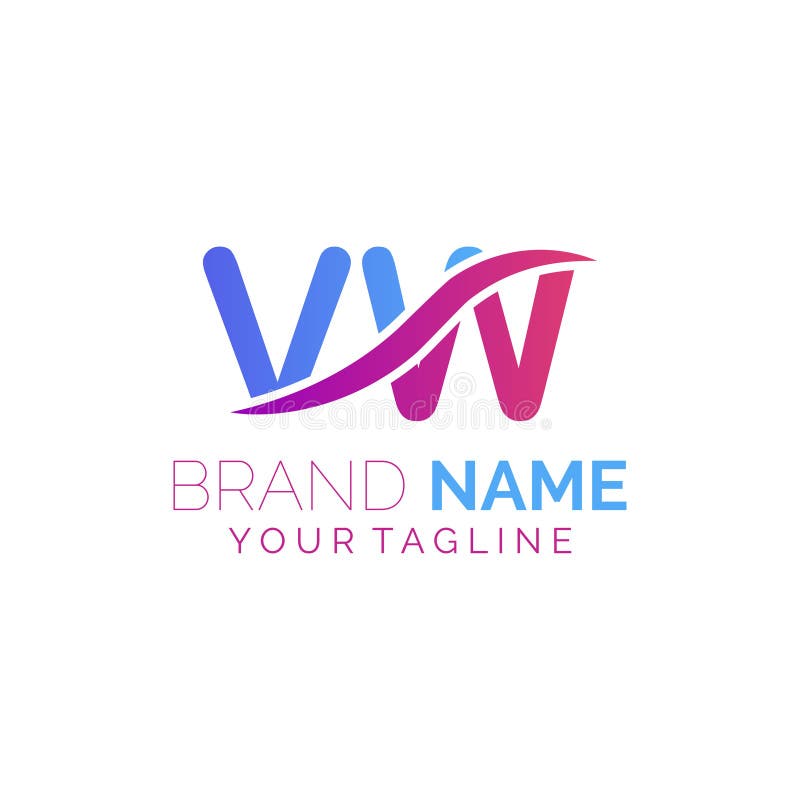 Awesome Artistic Vw Initial Based Alphabet Icon Logo Stock ...