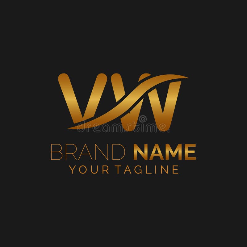 VW logo design. stock illustration. Illustration of letter - 364520328