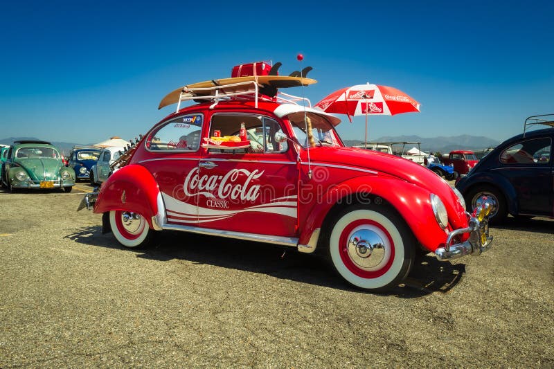 VW Beetle Coca-Cola Classic Summer Funmobile - Surf S Up! Editorial ...
