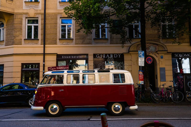 VW Bully, Oldtimer on the Street in Munich Editorial Photography ...