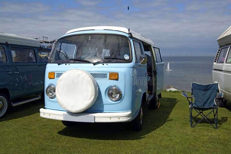 Vw Camper Van stock image. Image of whitstable, slopes - 53173115