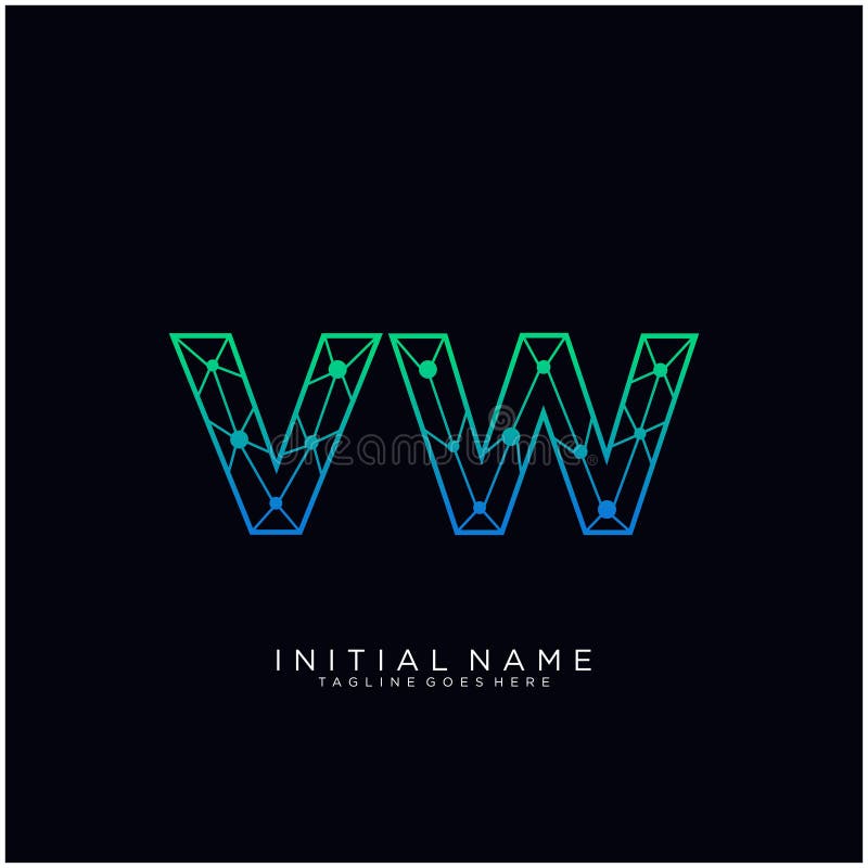 VW Letter Logo Icon Design Template Elements Stock Vector ...