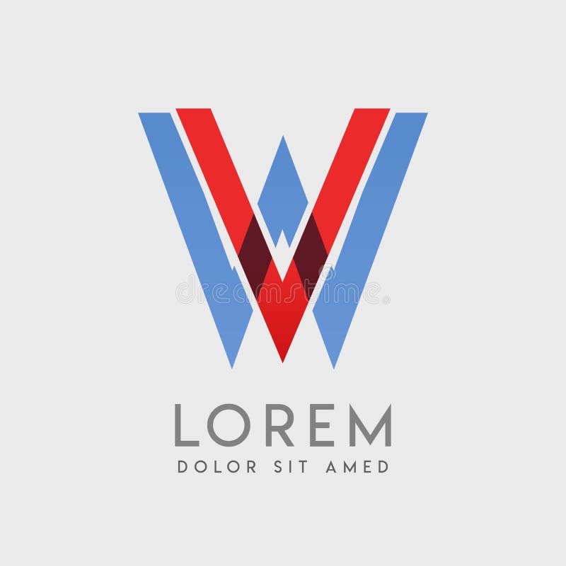 VW Logo Letters with & X22;blue and Red& X22; Gradation Stock Vector ...