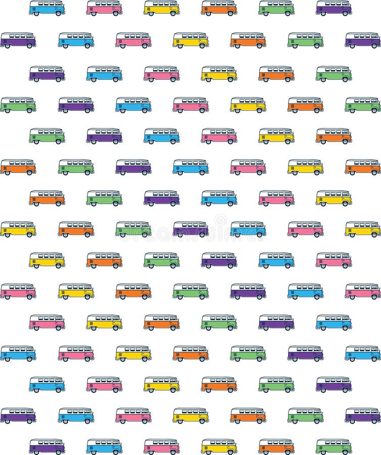 VW Vintage Pattern stock vector. Illustration of paper - 74895060
