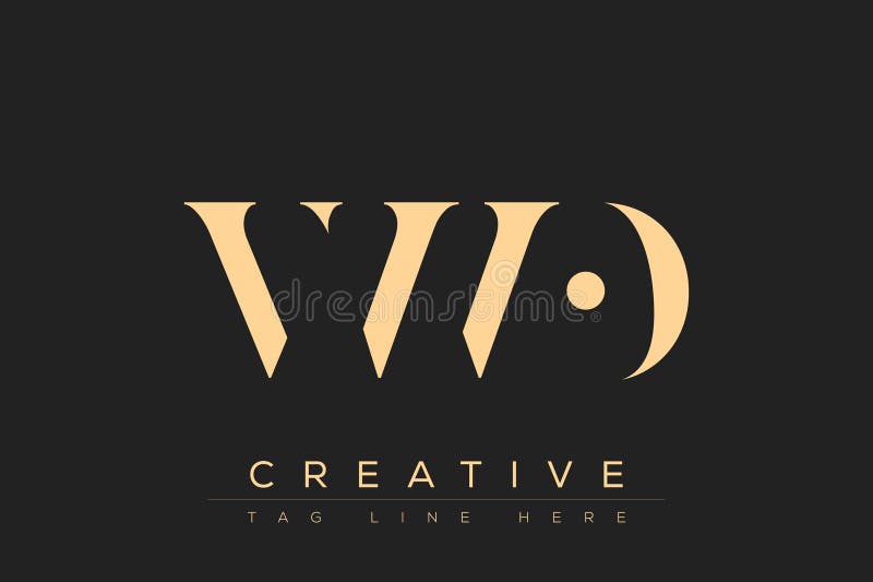VWO Abstract Letter Logo Design Stock Illustration - Illustration of ...