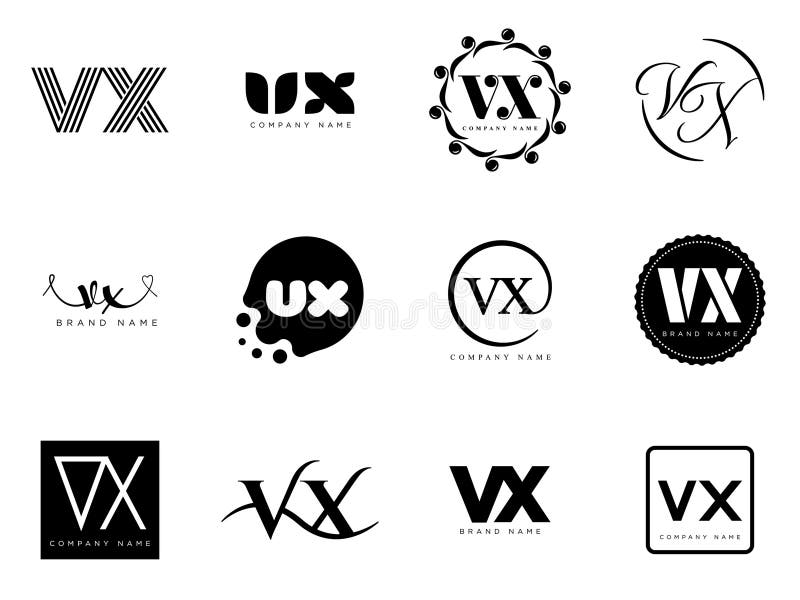 VX Logo Company Template. Letter V and X Logotype Stock Illustration ...