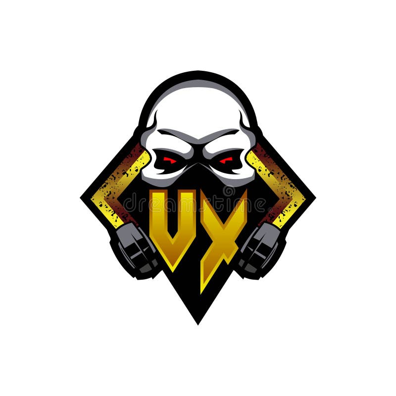 VX Logo Monogram with Skull Shape Designs Template Stock Vector ...