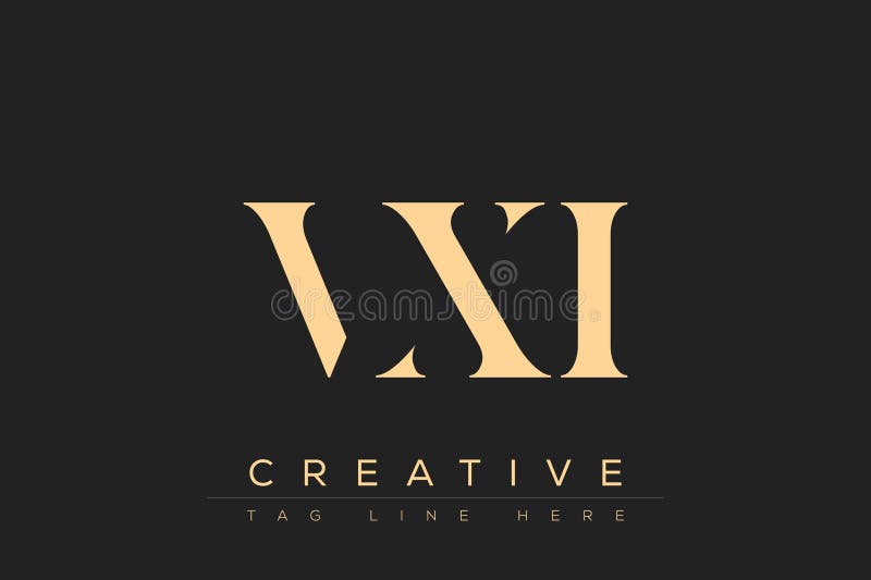 VXI Abstract Letter Logo Design Stock Illustration - Illustration of ...