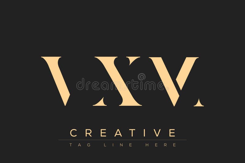 VXM Abstract Letter Logo Design Stock Illustration - Illustration of ...