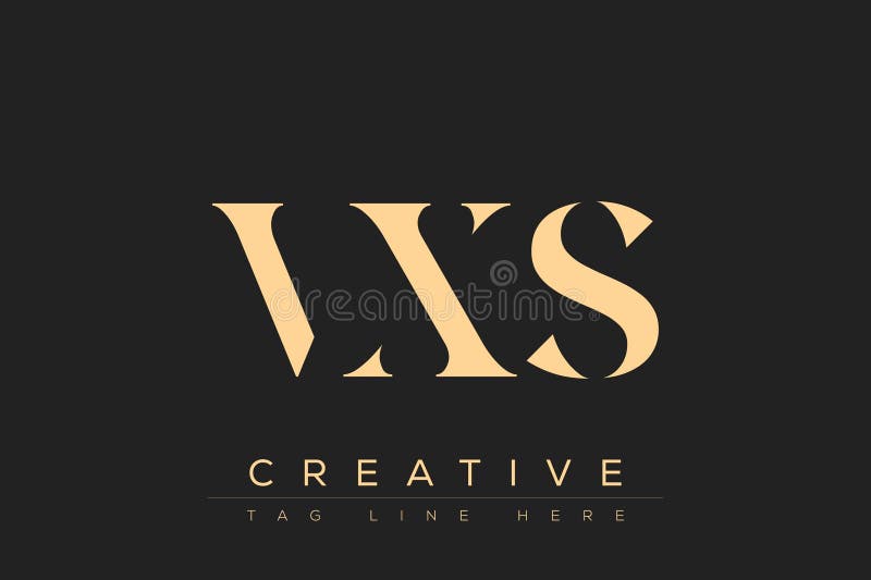 VXS Abstract Letter Logo Design Stock Illustration - Illustration of ...