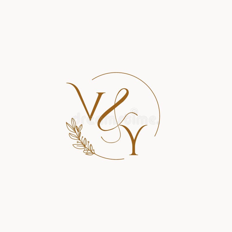 VY Initial Wedding Monogram Logo Stock Illustration - Illustration of ...