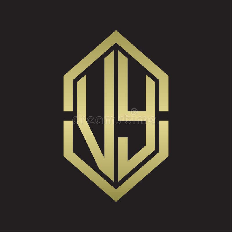 VY Logo Monogram with Hexagon Shape and Outline Slice Style with Gold ... VY Logo Monogram with Hexagon Shape and Outline Slice Style with Gold ...