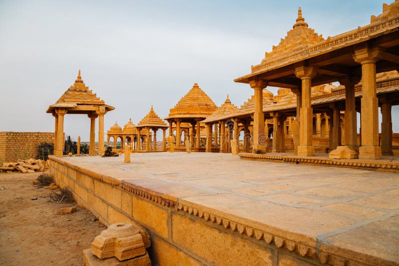 Vyas Chhatri Jaisalmer Sunset Point in India Stock Photo - Image of ...