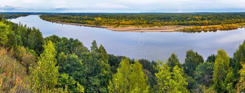 Vyatka River from a High Bank on an Autumn Day Stock Photo - Image of ...