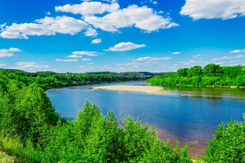 Vyatka river stock photo. Image of stream, beauty, bush - 30774624