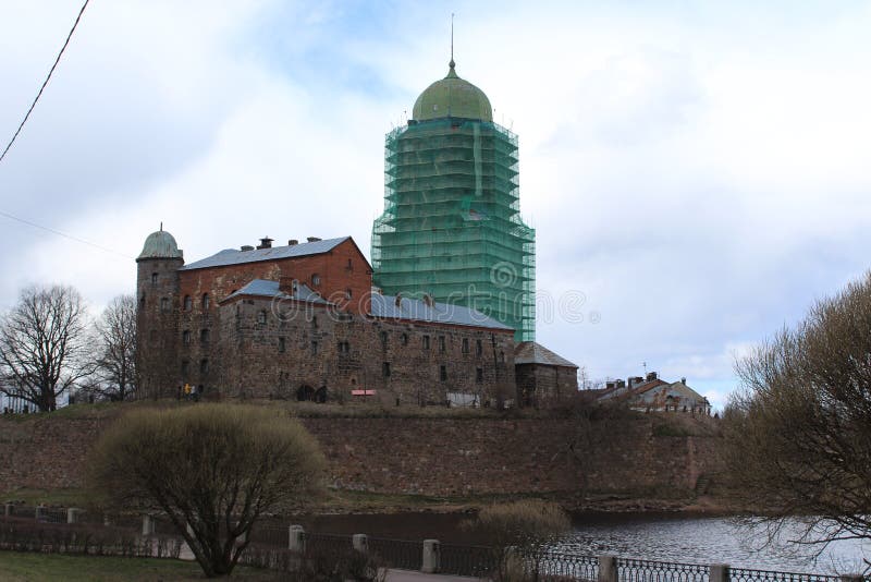 The Vyborg castle stock photo. Image of tour, river, upper - 93057226