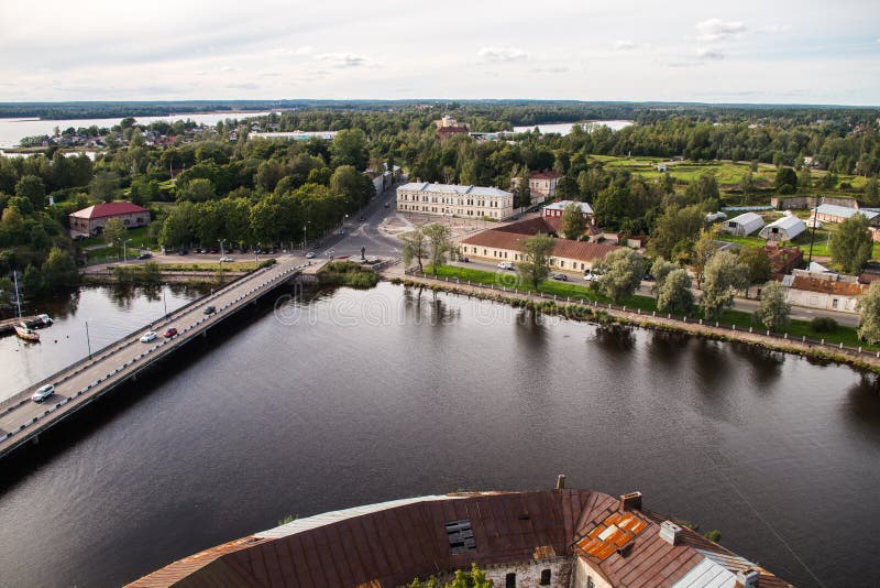 Vyborg, Russia, August 2016: View of the City of Vyborg from the ...