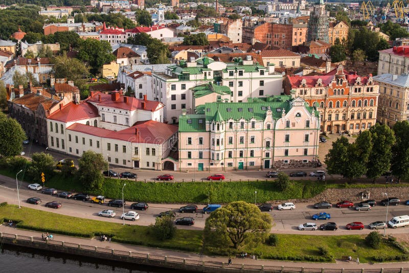 Vyborg, Russia, August 2016: View of the City of Vyborg from the ...