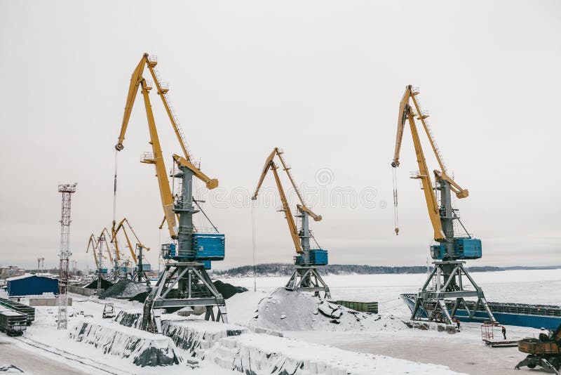 VYBORG, RUSSIA the Kersti Freighter on Loading in the Cargo Port of ...