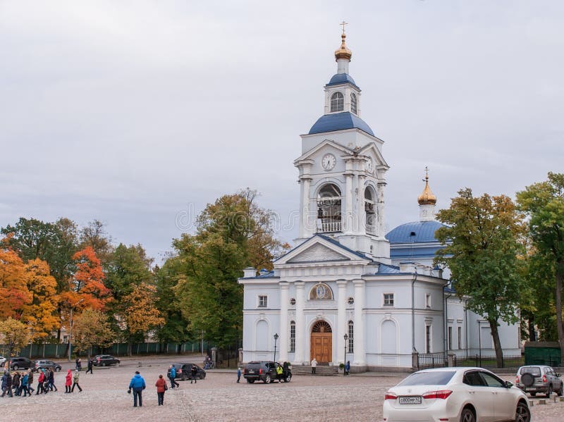 Vyborg, Russia September 25, 2016: Transfiguration Cathedral in Vyborg ...