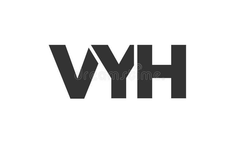 VYH Logo Design Template with Strong and Modern Bold Text. Initial ...