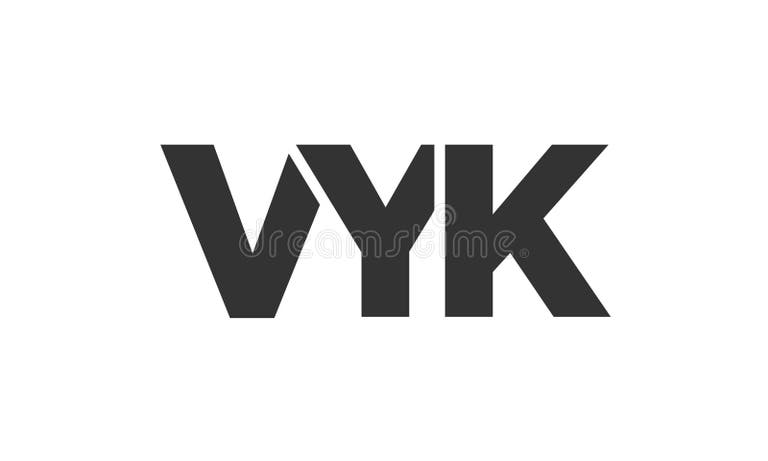 VYK Logo Design Template with Strong and Modern Bold Text. Initial ...