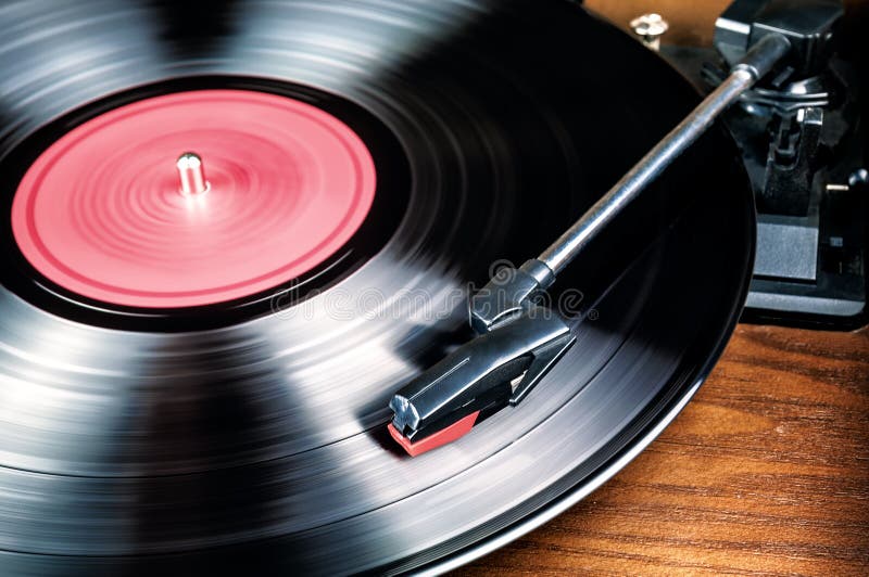 Vynil player with disk stock image. Image of obsolete - 137221721