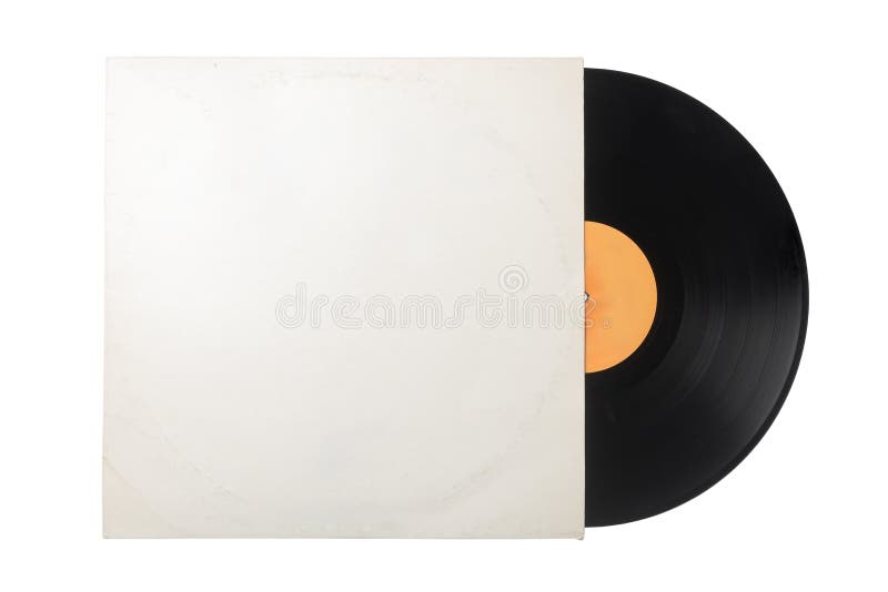 Vynil Record in Old Blank White Paper Cover Stock Photo - Image of ...