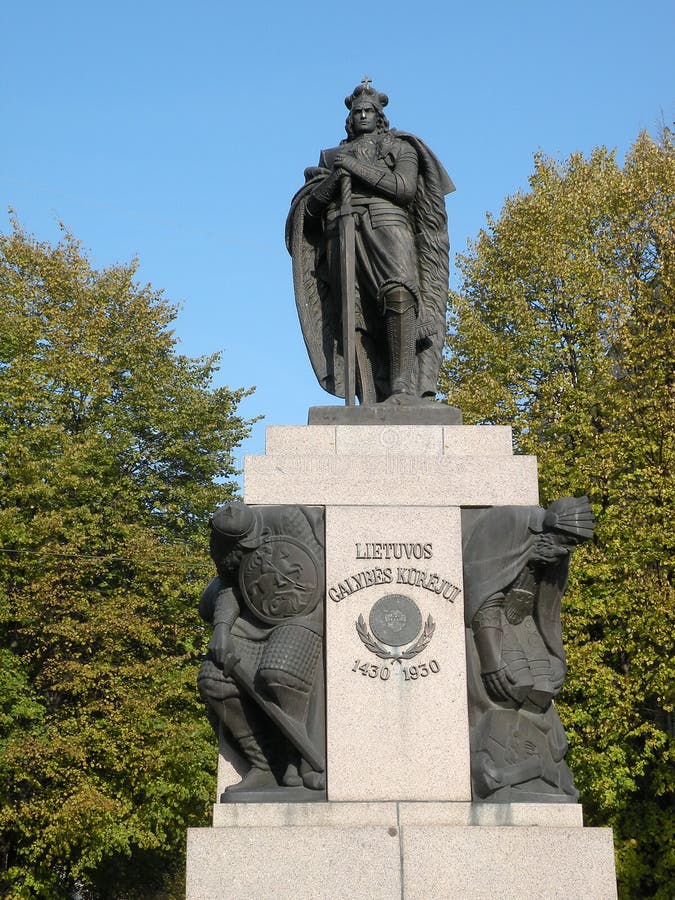 Vytautas Statue , Lithuania Stock Image - Image of view, historical ...