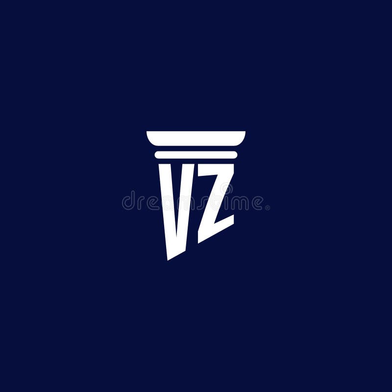 VZ Initial Monogram Logo Design for Law Firm Stock Vector ...