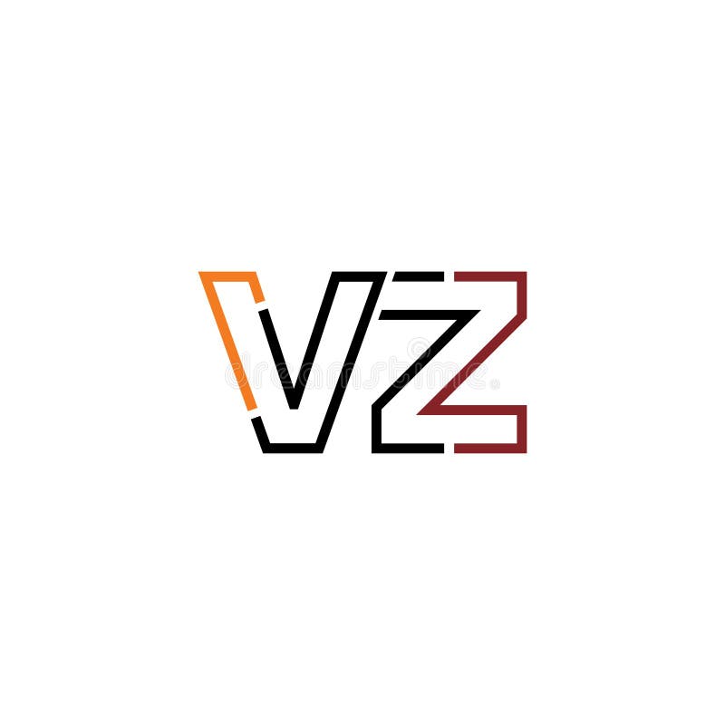 VZ Letter Logo Icon Design Template Elements Stock Vector ...