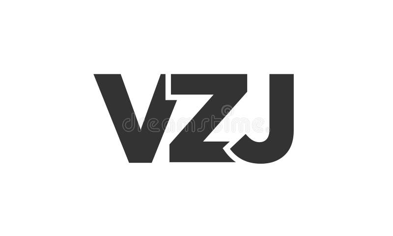 VZJ Logo Design Template with Strong and Modern Bold Text. Initial ...