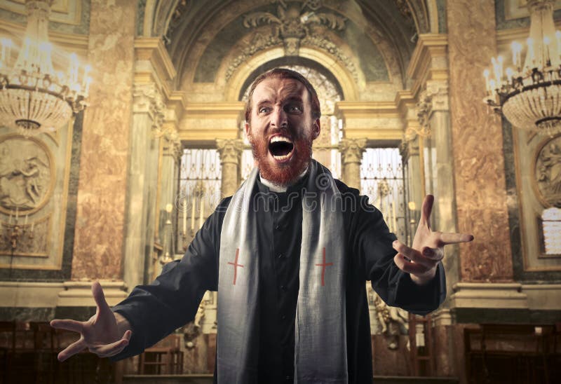 Sonderbarer Priester stockfoto. Bild von predigt, arbeit - 63589820