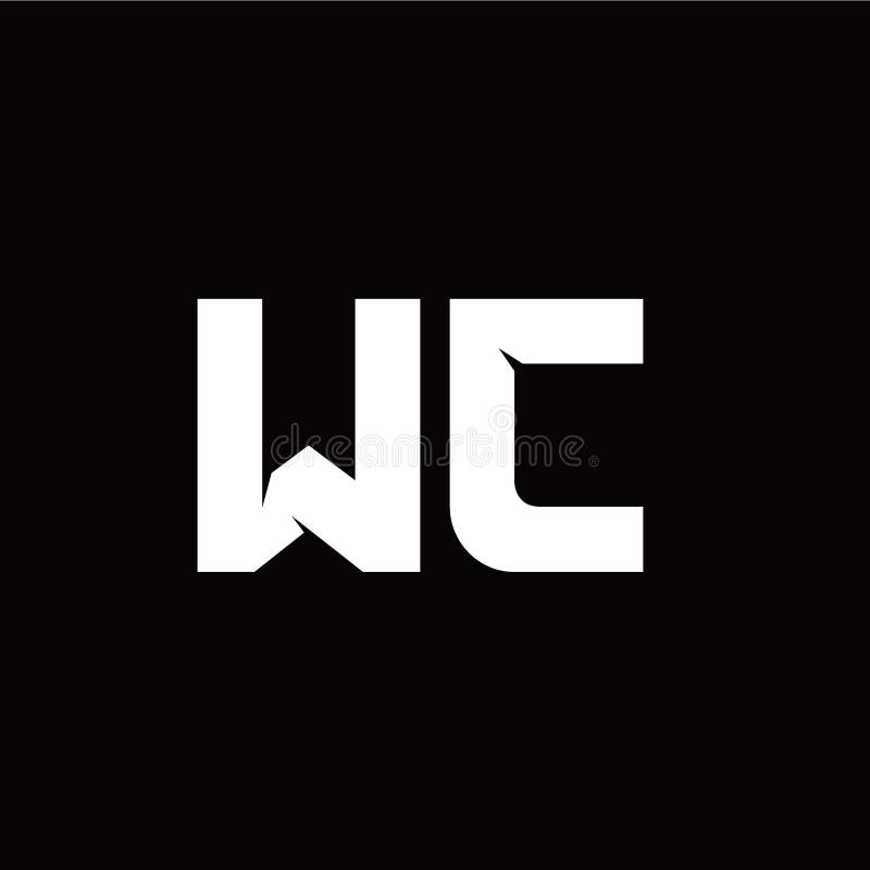 W C Letter Monogram Style Initial Logo Template Stock Illustration ...