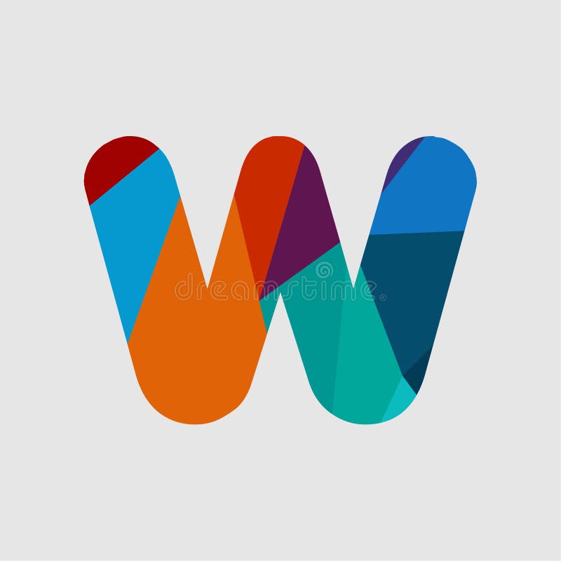 W Diamond Font Vector Template Design Illustration Stock Vector ...