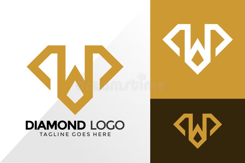 W Diamond Logo Design, Brand Identity Logos Designs Vector Illustration ...